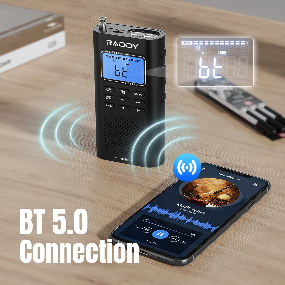 RF886 Bluetooth Shortwave Radio – Raddy